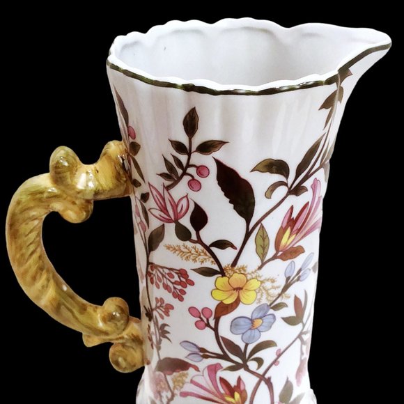 Accents | Decorative Floral Hand Painted Textured Pitcher | Poshmark